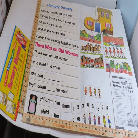Scholastic | Toys | Nursery Rhymes Pocket Chart Complete Set Laminated ...